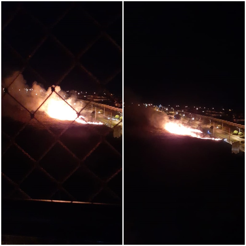 Incêndio consome área na Bruno Ruggiero em frente ao Faber 2 - São ...