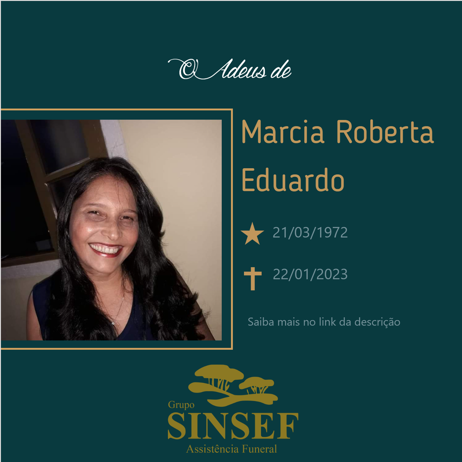 Grupo Sinsef comunica o falecimento, aos 50 anos, de Marcia Roberta Eduardo - São Carlos em Rede