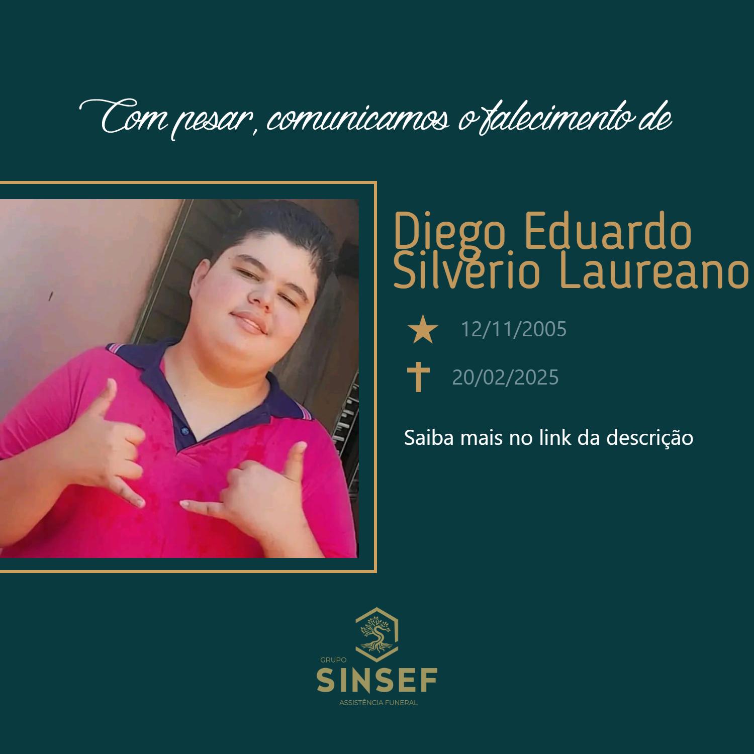 O falecimento, aos 19 anos, de Diego Eduardo Silvério Laureano - São Carlos em Rede