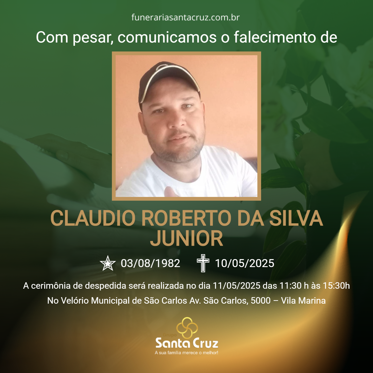O falecimento, aos 42 anos, de Claudio Roberto da Silva Junior - São Carlos em Rede