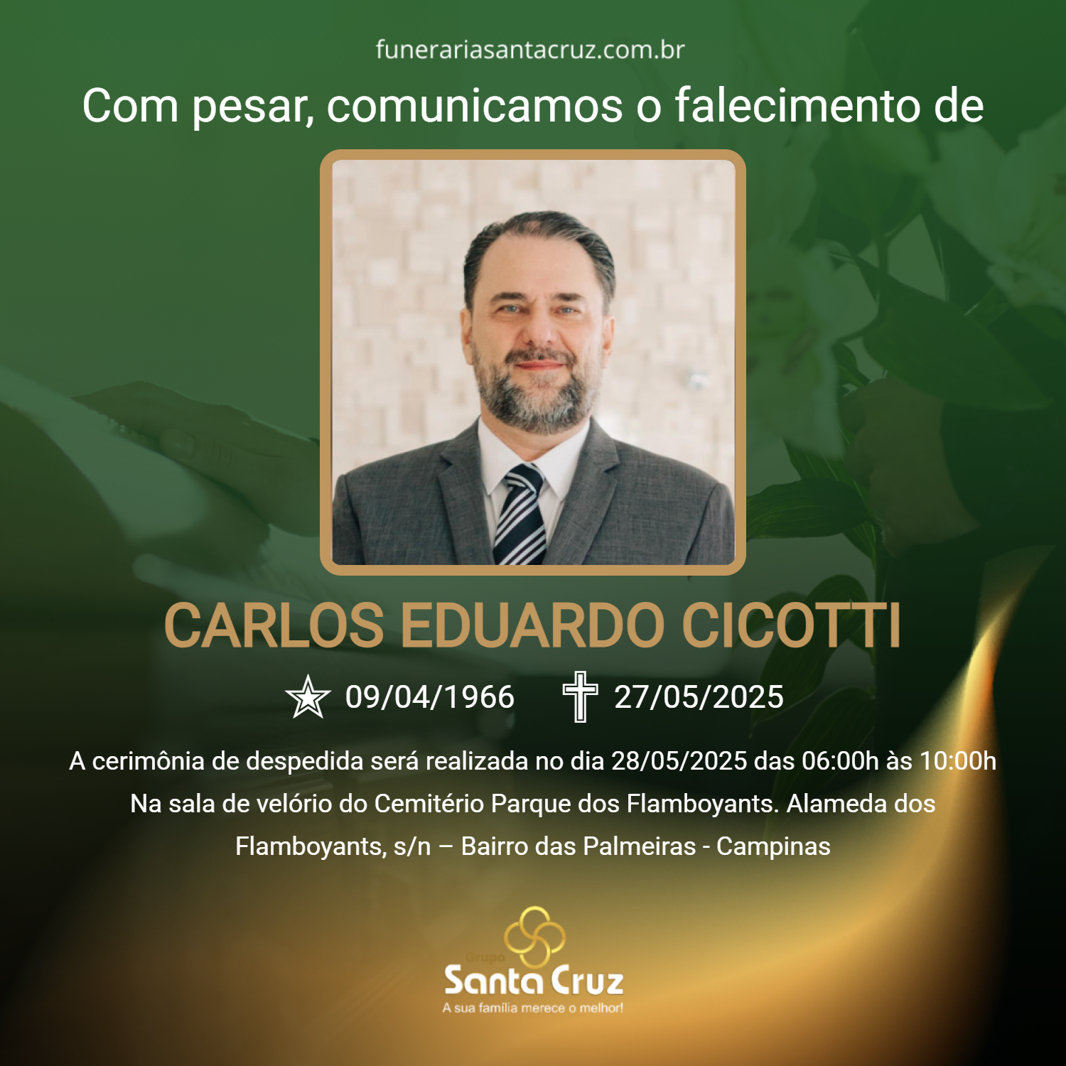 O falecimento, aos 59 anos, de Carlos Eduardo Cicotti - São Carlos em Rede