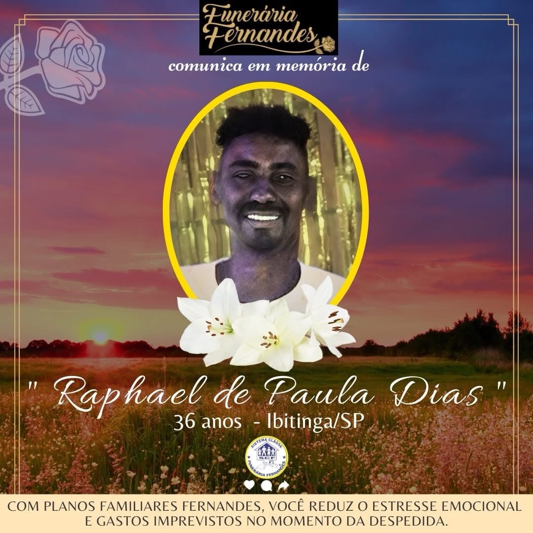 O falecimento, aos 36 anos, de Raphael de Paula Dias - São Carlos em Rede