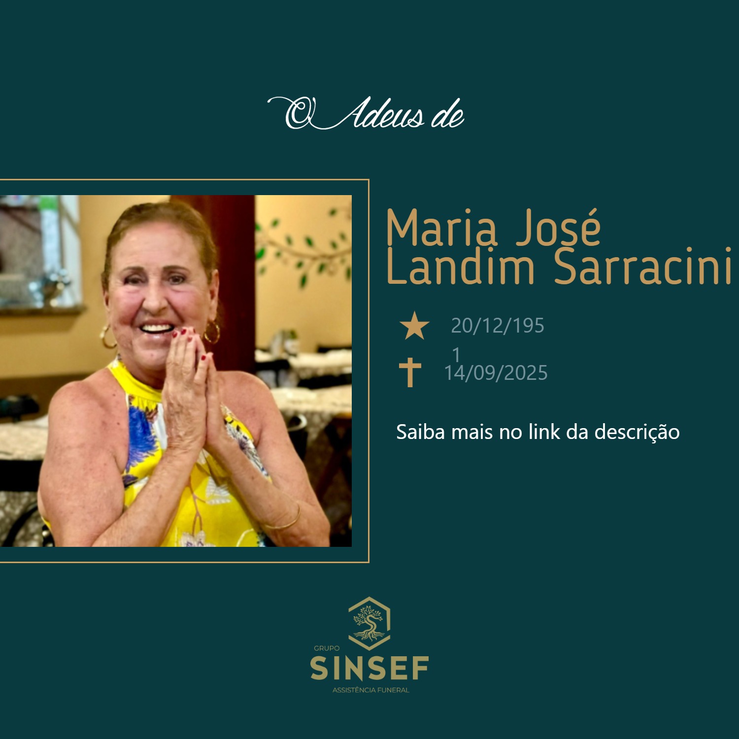O falecimento, aos 73 anos, de Maria José Landim Sarracini - São Carlos ...