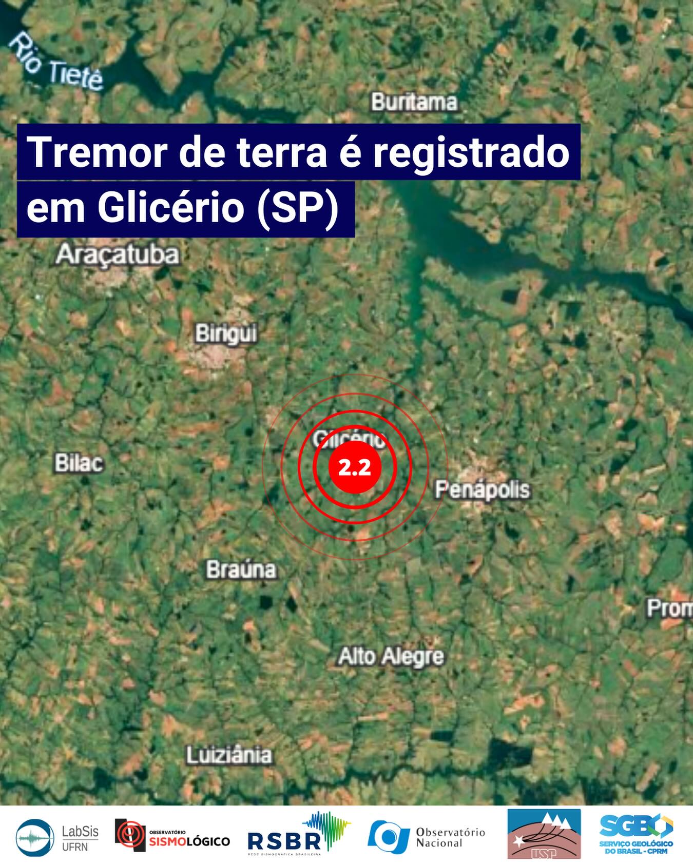 Tremor de terra de magnitude 2,2 é registrado no interior de São Paulo ...